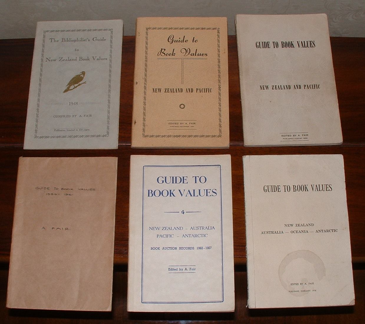 Guide to Book Values. New Zealand and Pacific. 6 volumes. 1948-1975