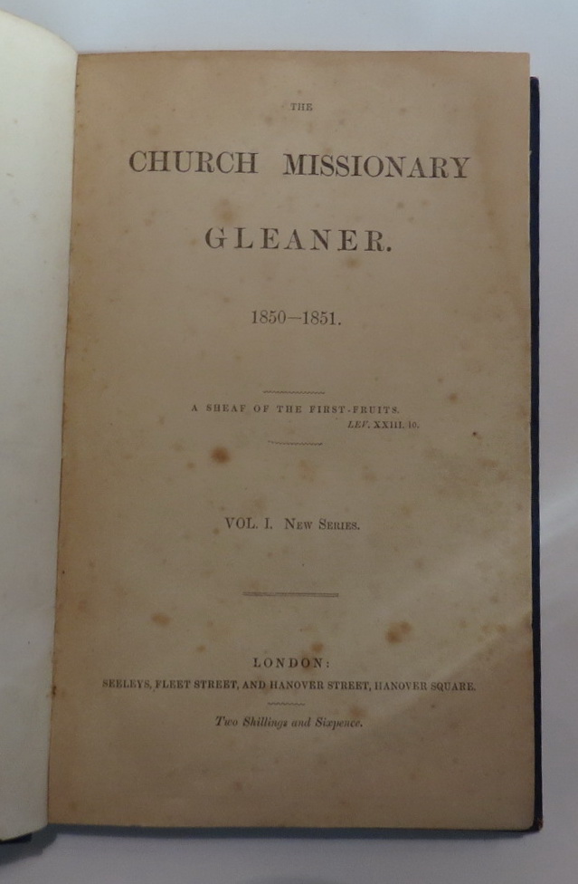 The Church Missionary Gleaner. 1850-1851.