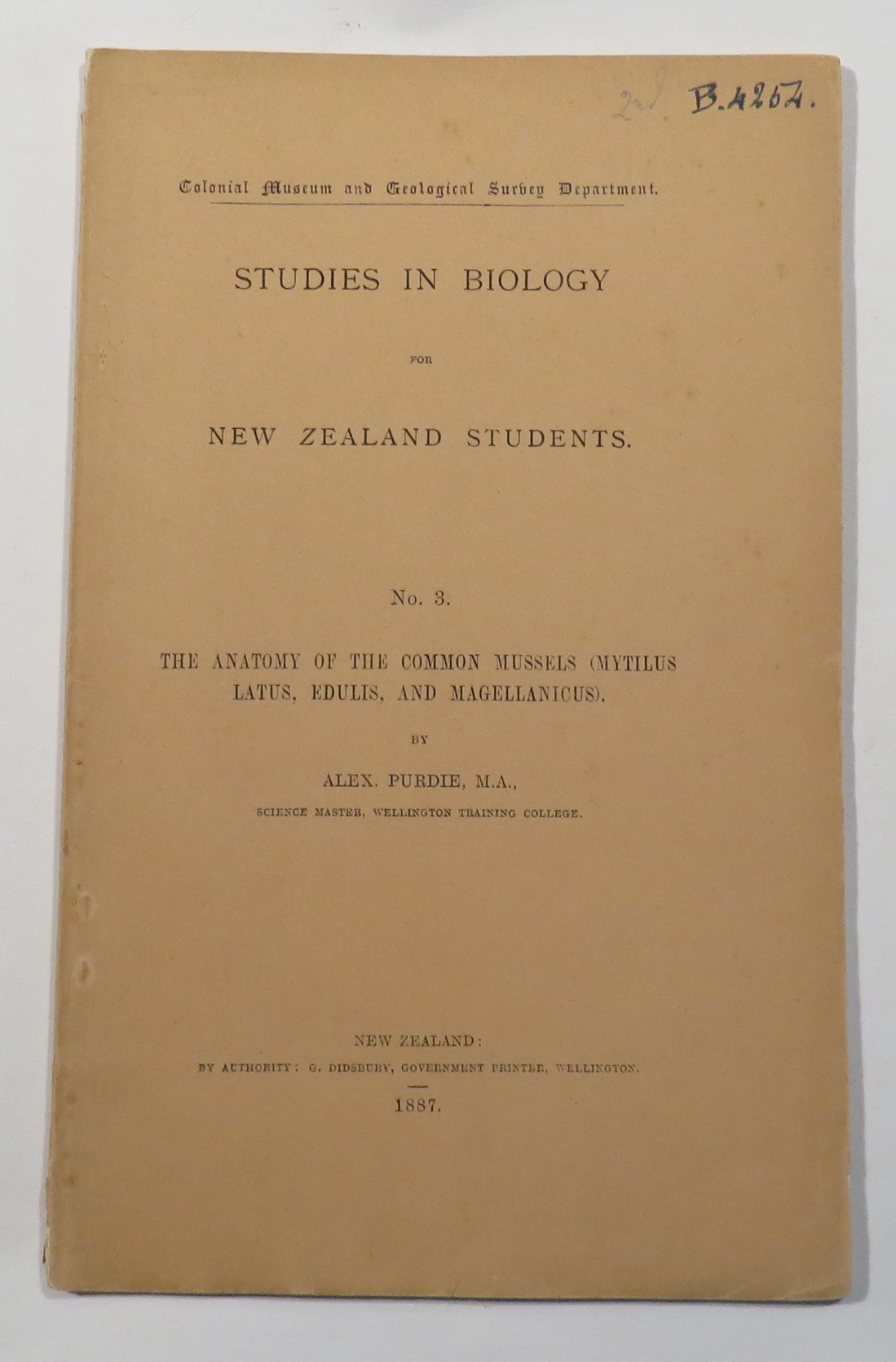 Colonial Museum and Geological; Survey Department. Studies in Biology ...