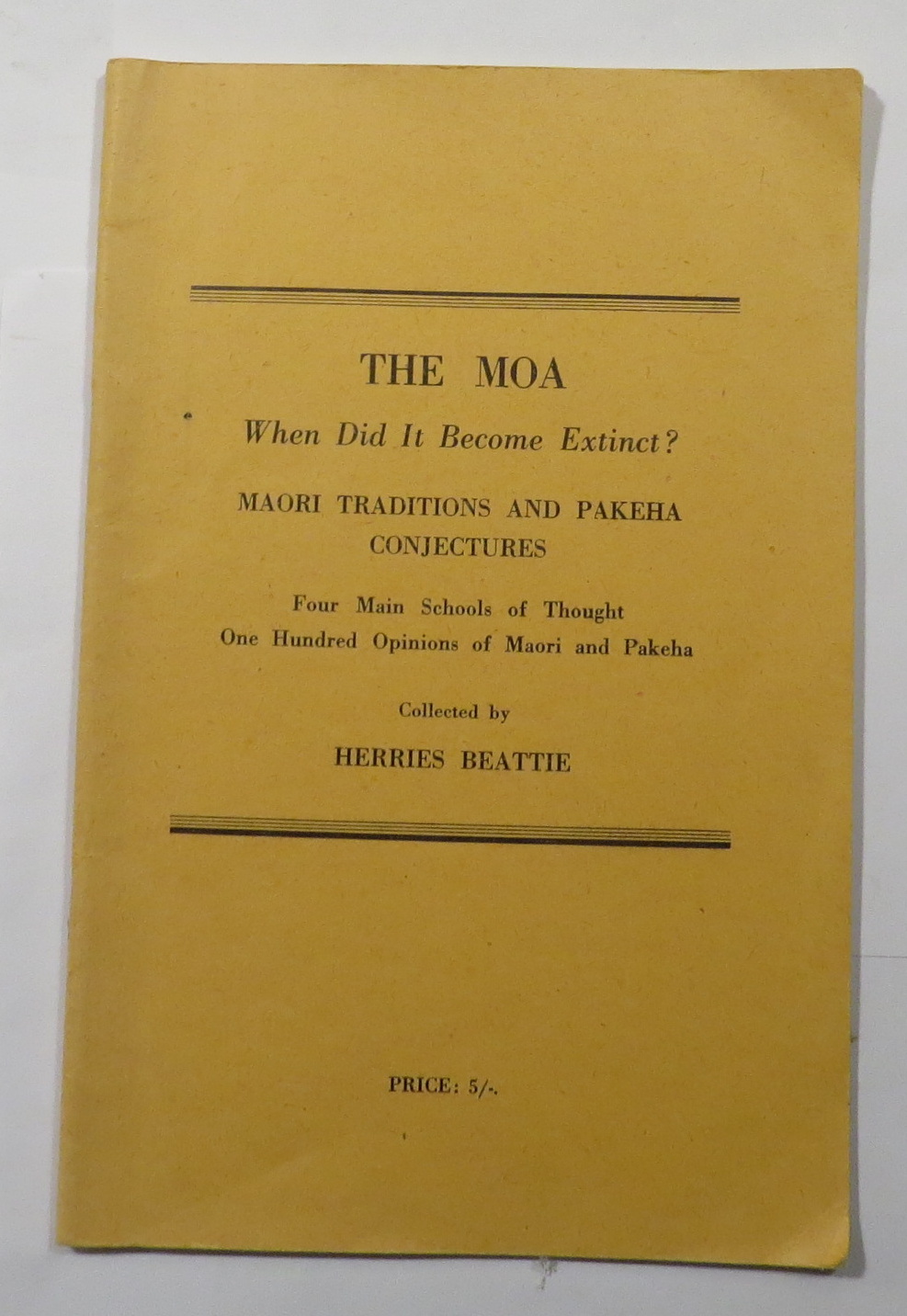 The Moa : When Did It Become Extinct? Maori Traditions and Pakeha ...