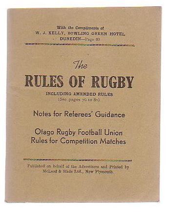 The Rules Of Rugby Including Amended Rules Notes For Referees' Guidance ...
